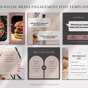 Social Media Engagement Templates | Canva Templates | Instagram Post ...