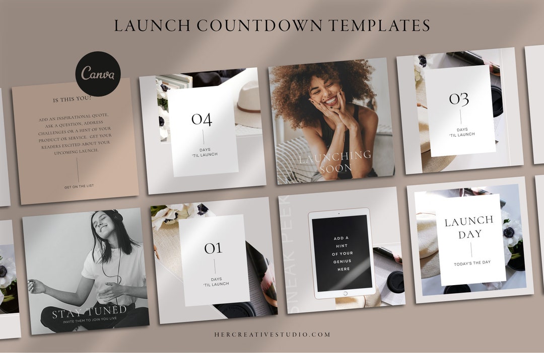 Social Media Launch Countdown Templates | Canva Templates | Instagram ...