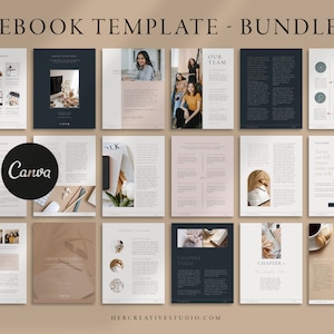Ebook Template Bundle | Canva Templates | Course Material Template ...