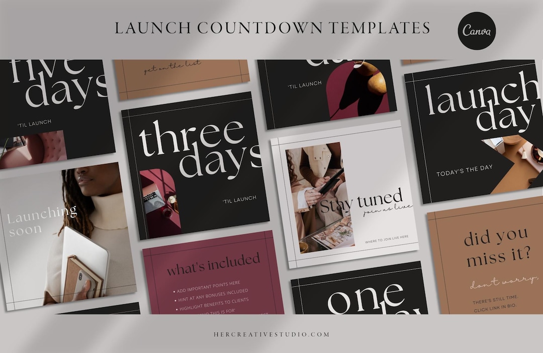 Social Media Launch Countdown Templates | Canva Templates | Instagram ...