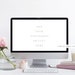 Styled Desktop Mockup: Pink Hydrangea, Computer (digital Image) - Etsy