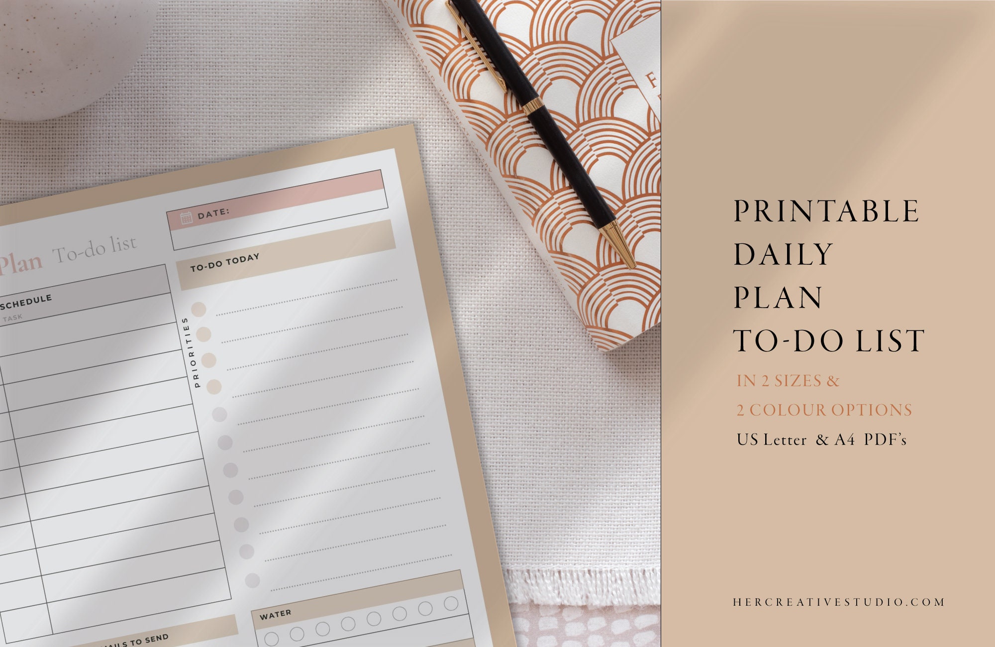 Daily To-do List Printable: Work & Personal Planner (PDF) - Etsy