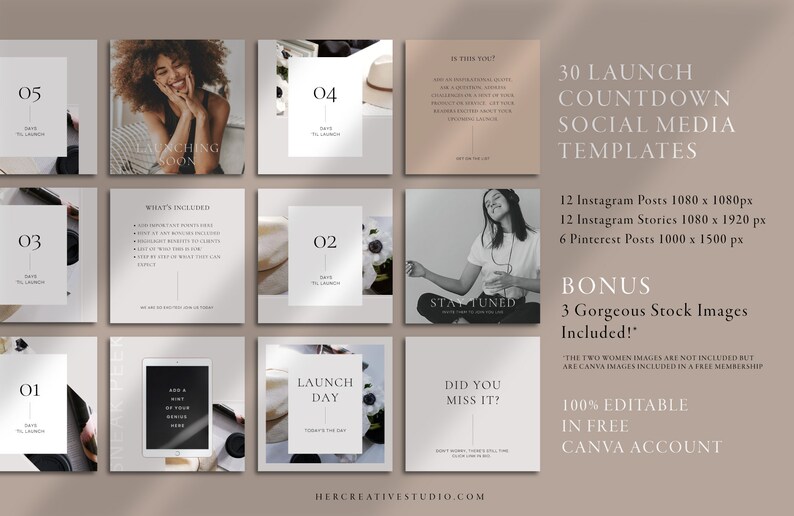 Social Media Launch Countdown Templates Canva Templates Instagram Post ...