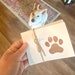 Dog Paw Print Blank Cards, Set of 5, Folded, Includes Envelopes, Hand ...