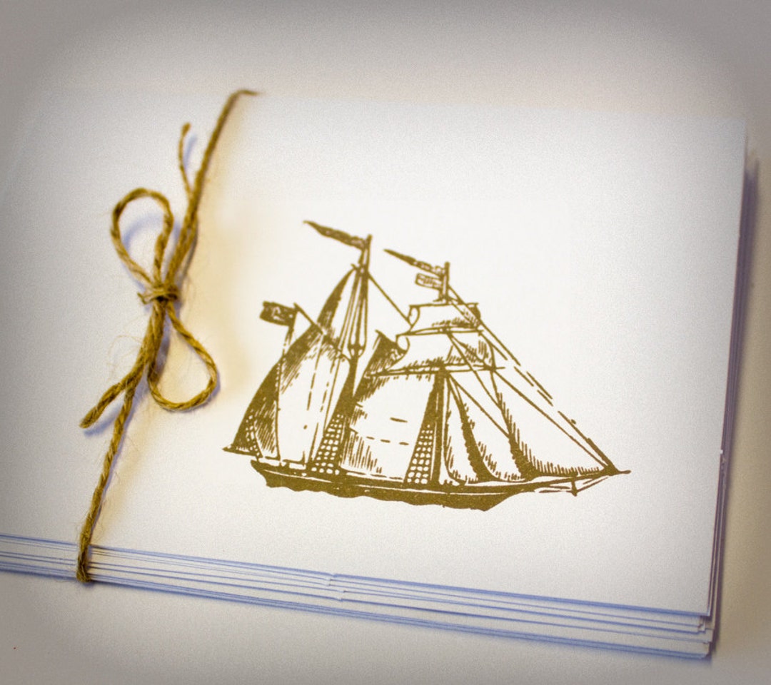 Clipper Ship Blank Cards, Folded, Set of 5, Gift for Sailors, Pirate ...