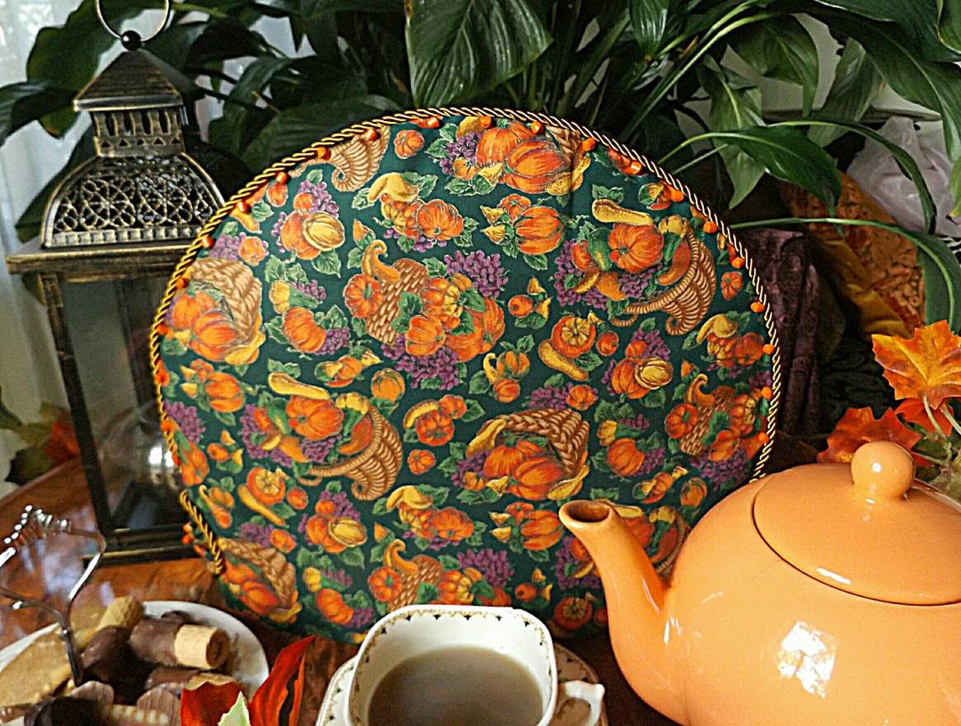Pumpkin Tea Cosy, Autumn Tea Cosy With Pumpkins, Fall Tea Cosy, Pompoen ...