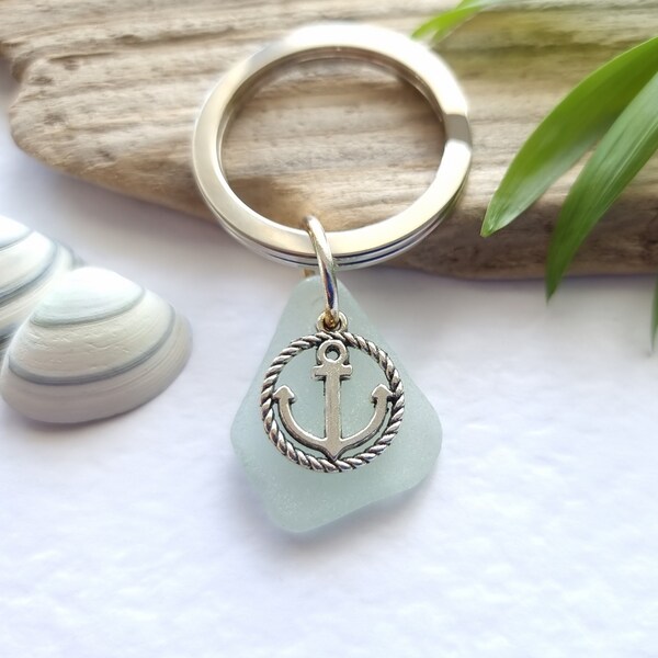 Sea Glass Key Ring - Etsy
