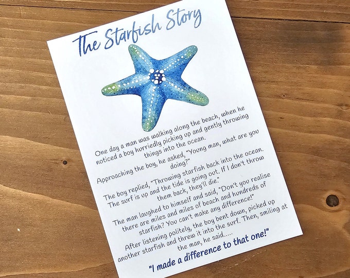Starfish Story Gifts for Teachers Wall Art Printable Decor Make a ...