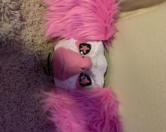 Pink Dino Furry Mask - Etsy