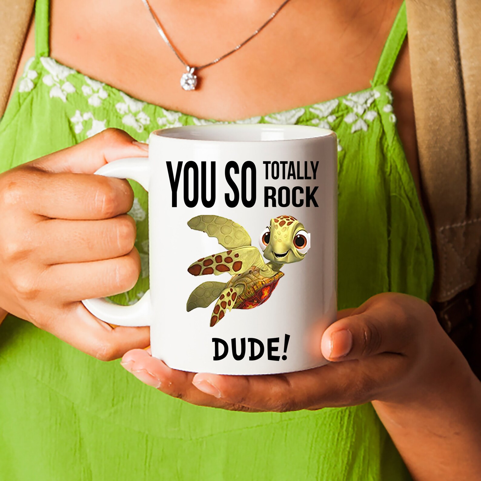 Sea Turtle Gift. You so Totally Rock Dude Funny Turtle | Etsy