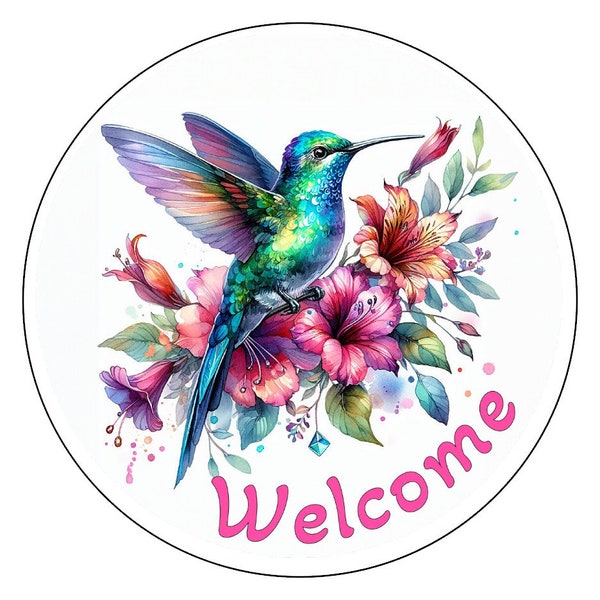 Metal Hummingbird Welcome Sign - Etsy