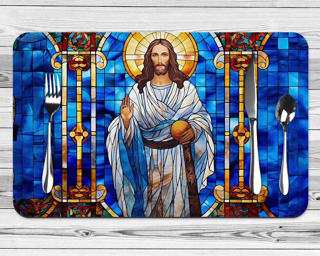 Jesus Christ Christmas Placemats, Christmas Holiday Table Decor ...