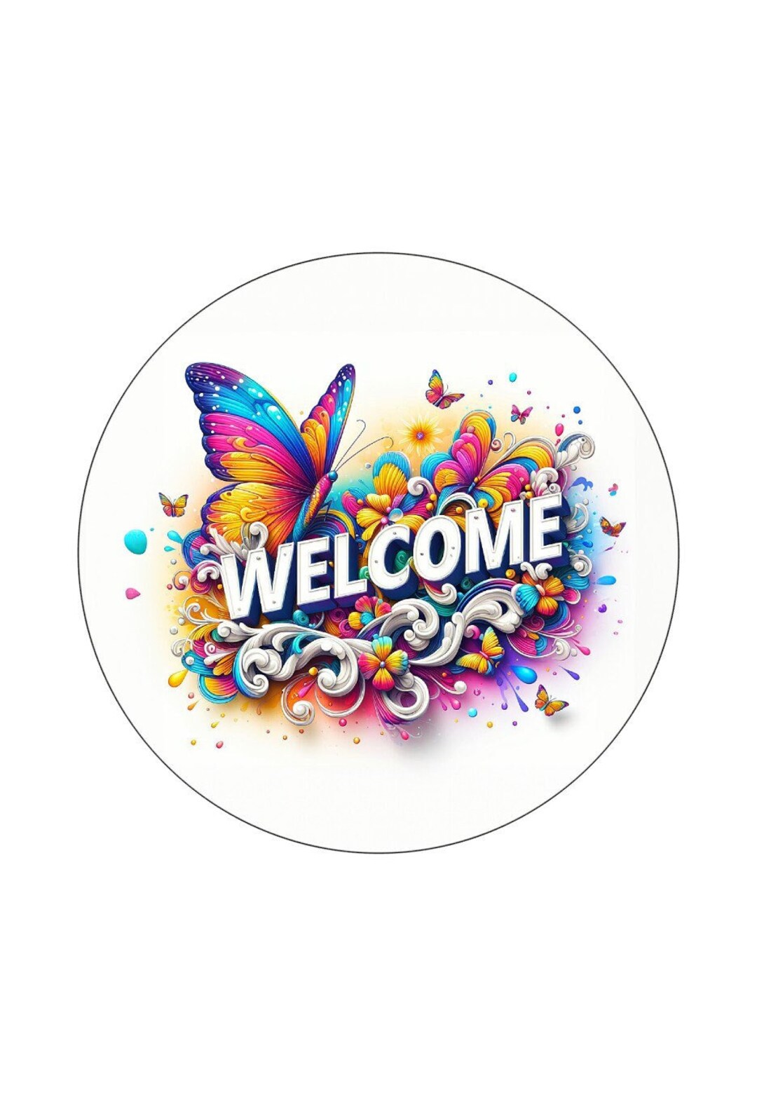 Welcome Word Sign, Everyday Welcome Wreath Attachment, Craft Supplies ...
