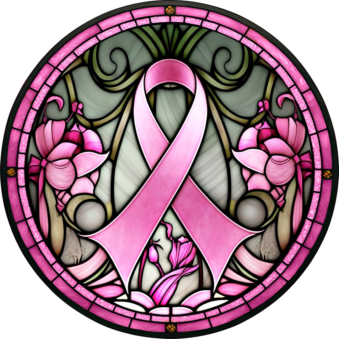 Breast Cancer Awareness Sign, Stained Glass Breast Cancer Awareness ...