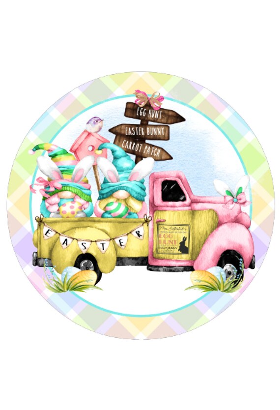 Easter Gnome Wreath Sign Happy Easter Gnome Sign Easter | Etsy