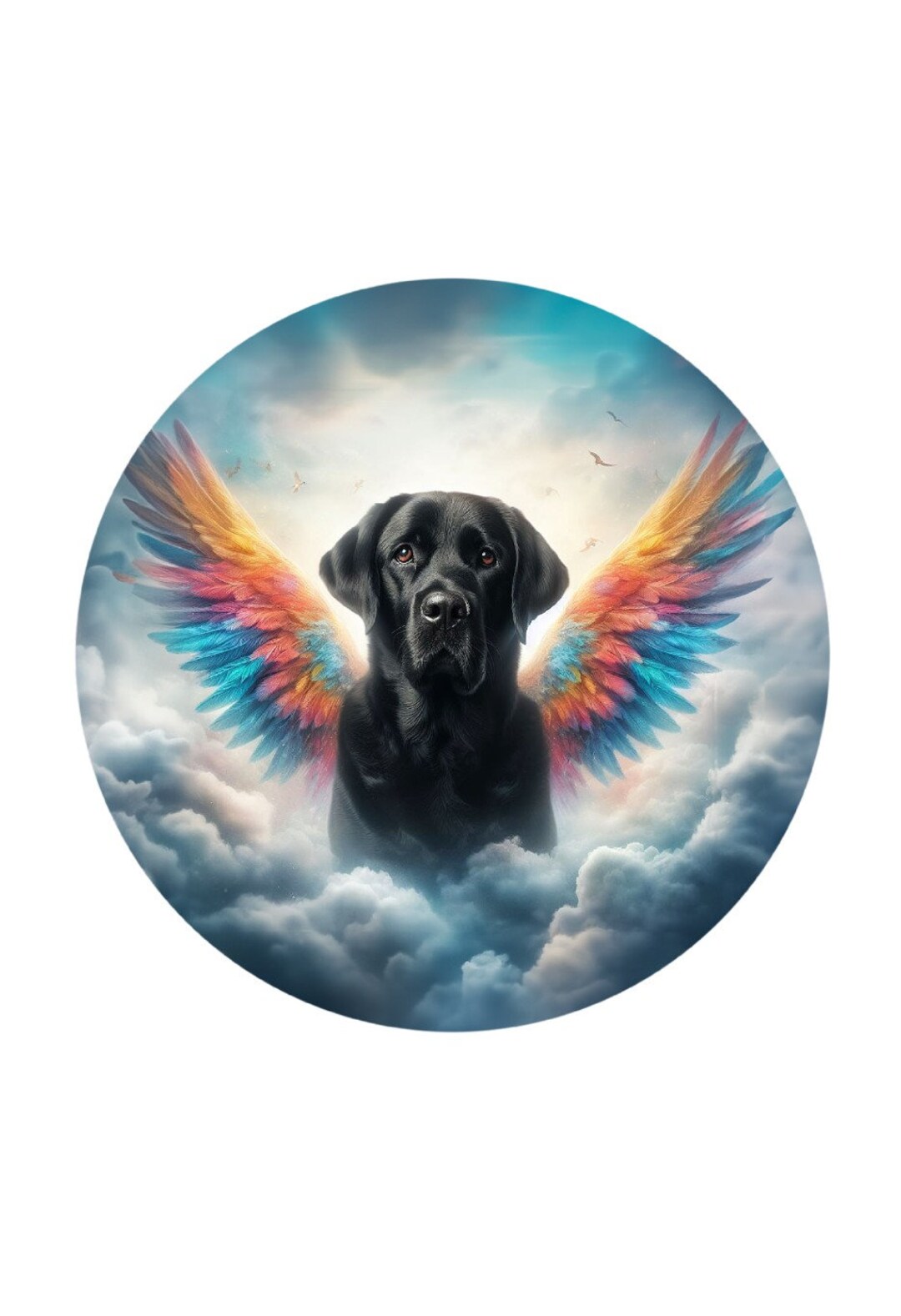 Black Lab Memorial Wings Sign, Pet Sympathy Wreath Attachment, Wreath ...