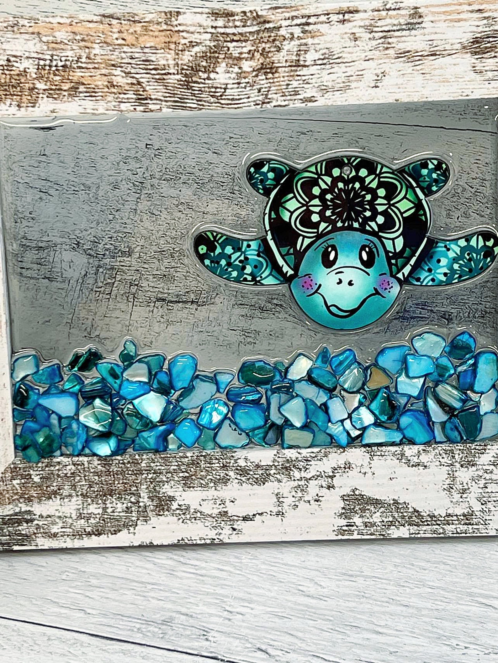 Whimsical Turtle Coastal Wall Art Picture Beach Home Decor - Etsy