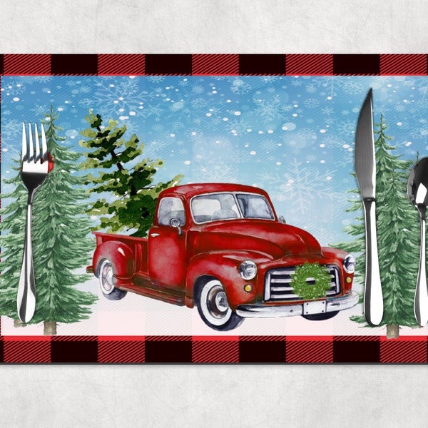 Rustic Red Truck - Etsy