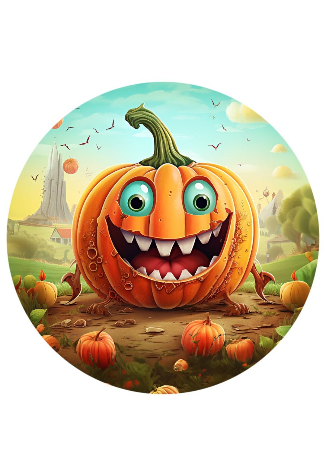 Funny Pumpkin Halloween Sign, Metal Wreath Attachment Sign, Spooky Sign ...