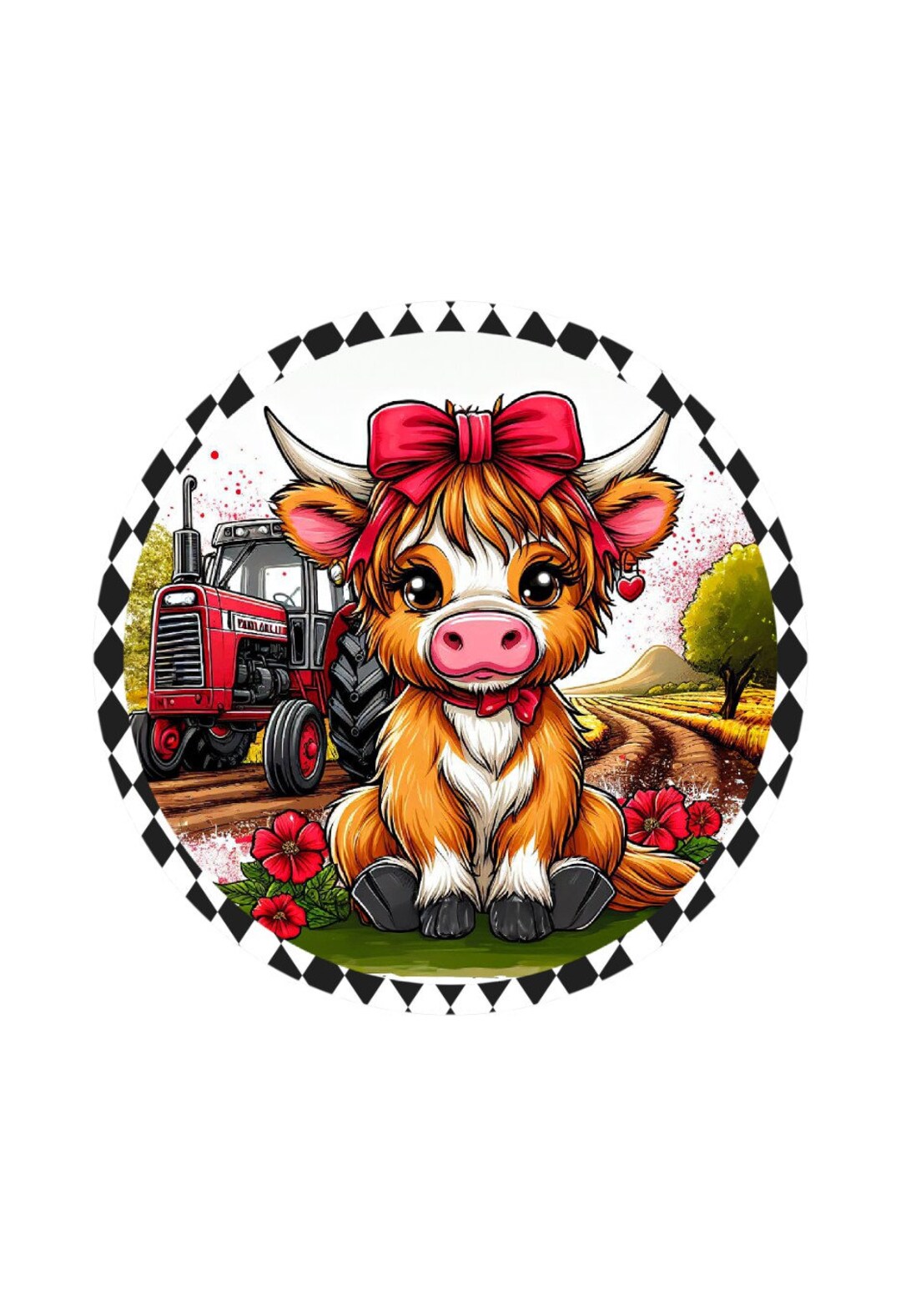 Farmhouse Country Girl Cow Sign, Girl Cow Wreath Attachment, Craft ...