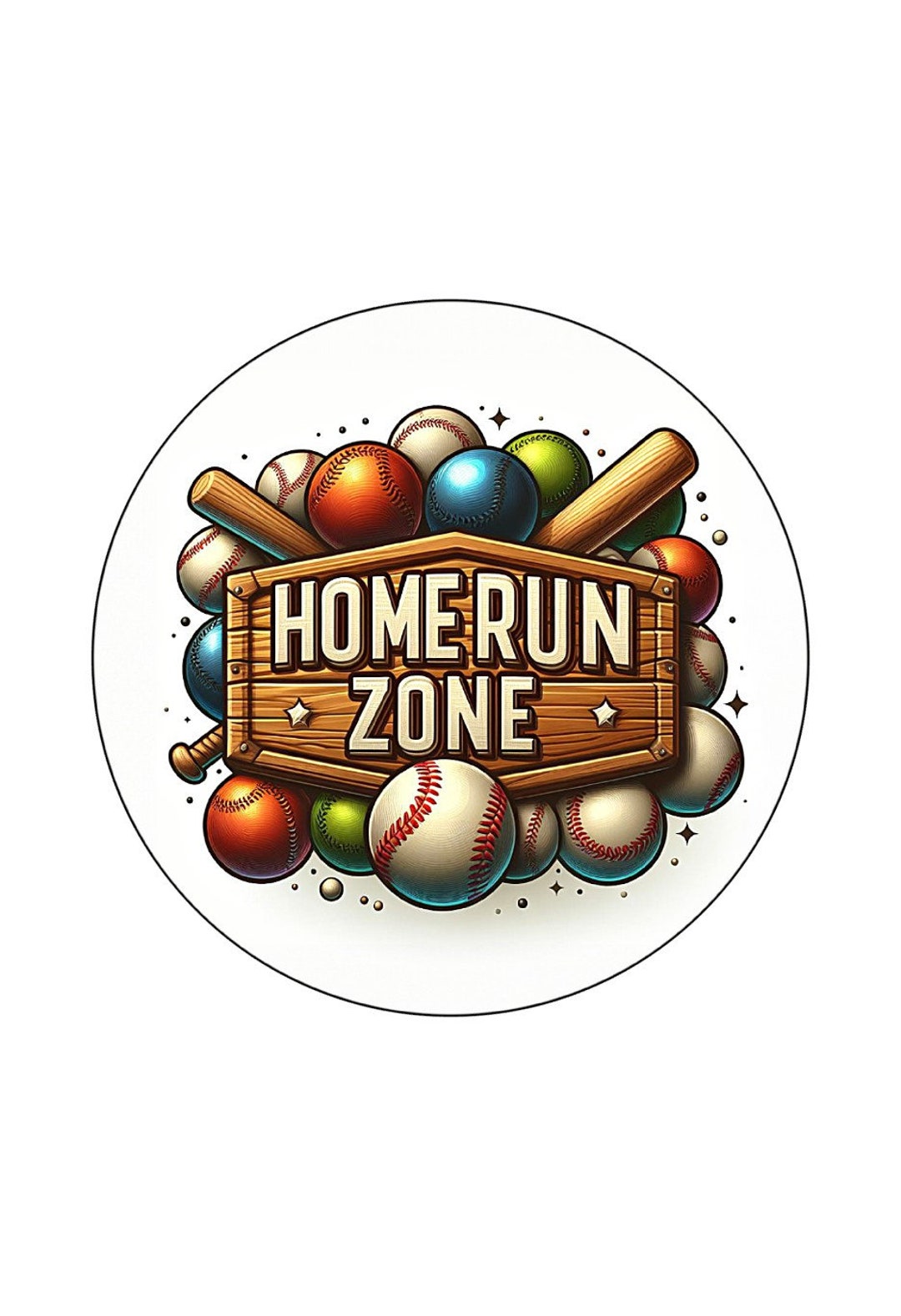 Baseball Sports Sign, Home Run Zone Metal Wreath Attachment, Baseball ...