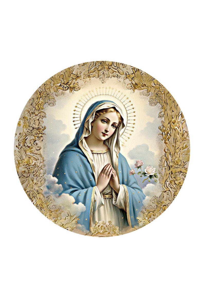 Holy Catholic Woman Religious Sign, Mother Mary Easter Sunday Sign ...