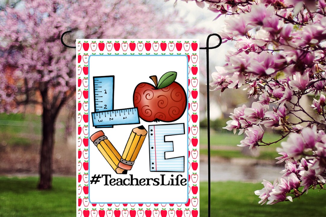 Teacher Appreciation Garden Flag, Yard Flag for Educators, Show ...