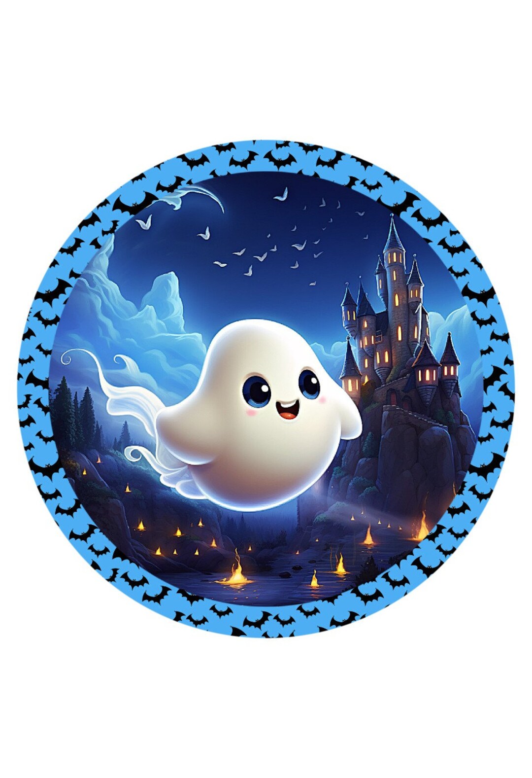 Friendly Ghost Halloween Sign, Wreath Attachment, Spooky Sign ...