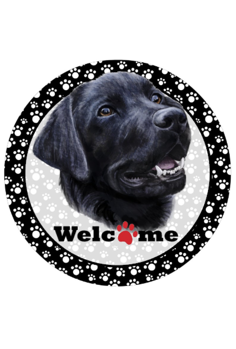 Labrador Dog Metal Wreath Signs Black Lab Sign Yellow Lab | Etsy