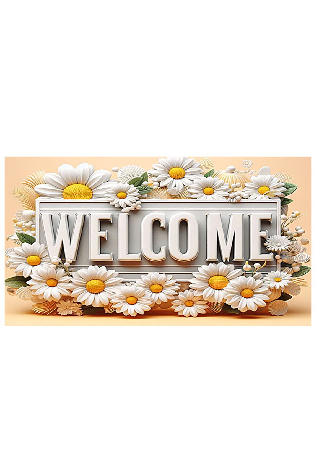Welcome Summer Daisy Sign, Spring Sign, Spring Wreath Attachment ...