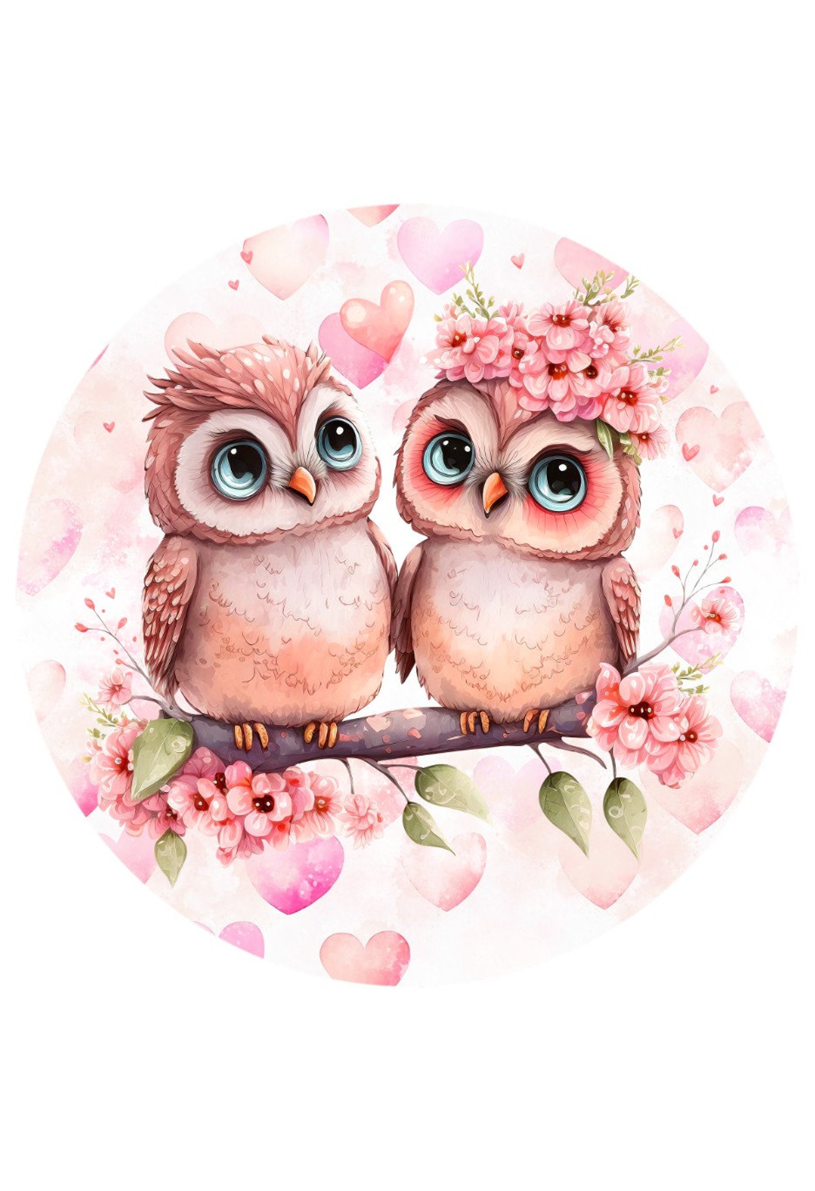 Valentine Owl Couple Sign Owl Sign Owl Couple Wreath - Etsy