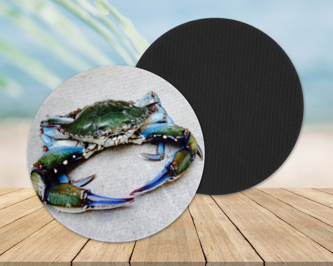 Set of 4 Maryland Blue Crab Drink Coaster, Beach Coasters , Set of 4 ...