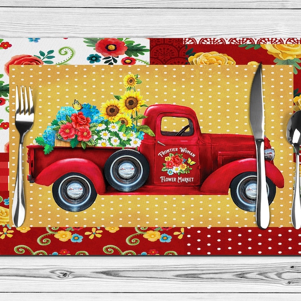 Red Truck Table Runners - Etsy