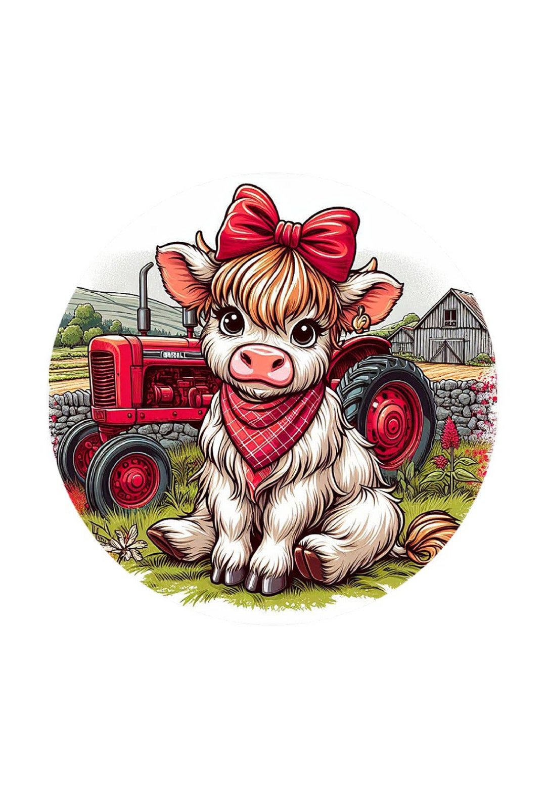 Farmhouse Country Girl Cow Sign, Girl Cow Wreath Attachment, Craft ...