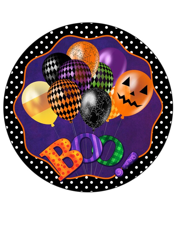 Halloween Boo Sign Wreath Attachment Spooky Sign Halloween - Etsy