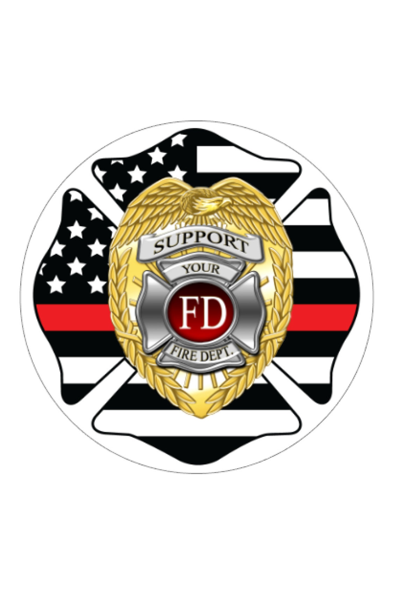 Support Your Fire Dept Fireman Sign Show Your Support | Etsy