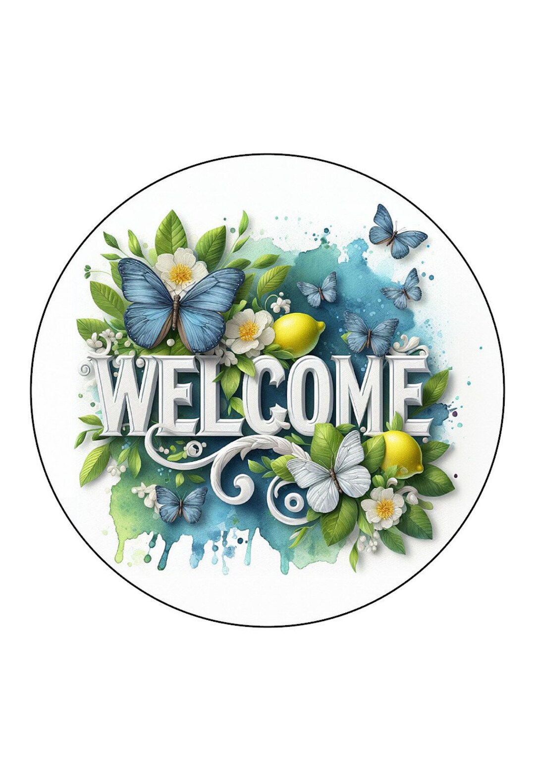 Welcome Lemon Word Sign, Everyday Welcome Wreath Attachment, Craft ...