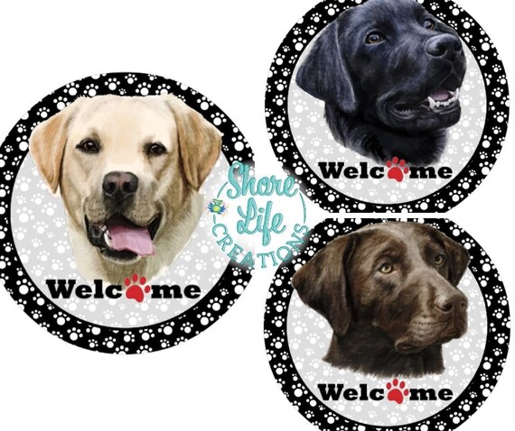 Labrador Dog Metal Wreath Signs Black Lab Sign Yellow Lab | Etsy