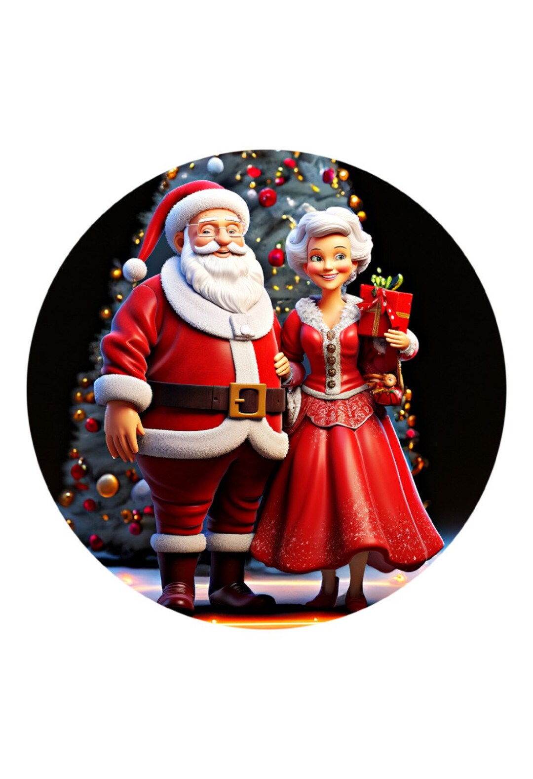 Mr. and Mrs. Claus Sign, Christmas Wreath Attachment, Winter Supplies ...