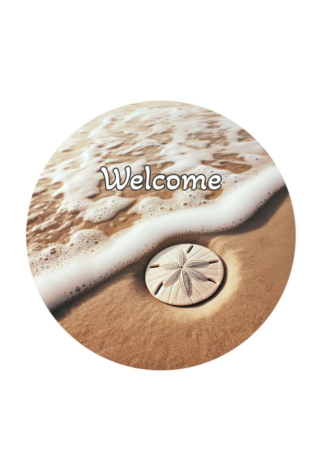 Welcome Sandollar on the Beach Sign, Beach Wreath Attachment, Summer ...