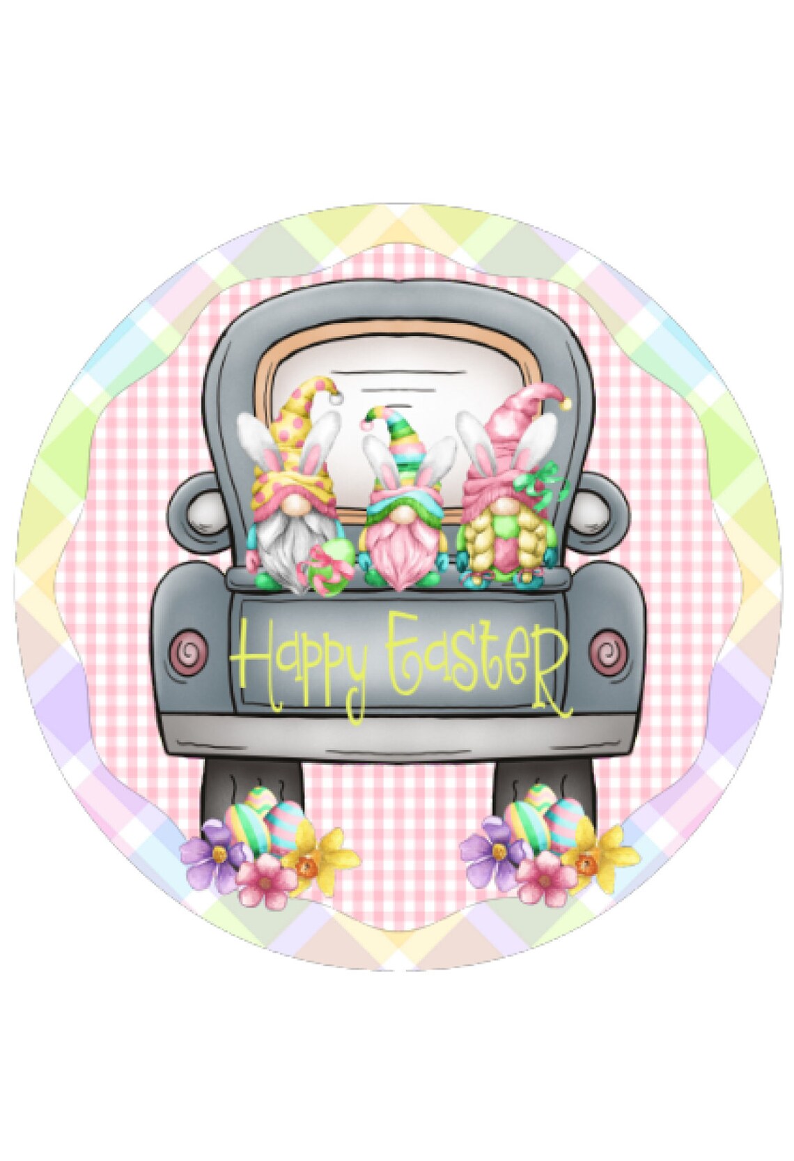 Easter Gnome Wreath Sign Happy Easter Gnome Sign Easter - Etsy