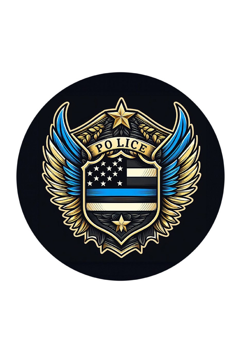 Fallen Officer Badge, Back the Blue Sign, Police Sign, Show Your ...