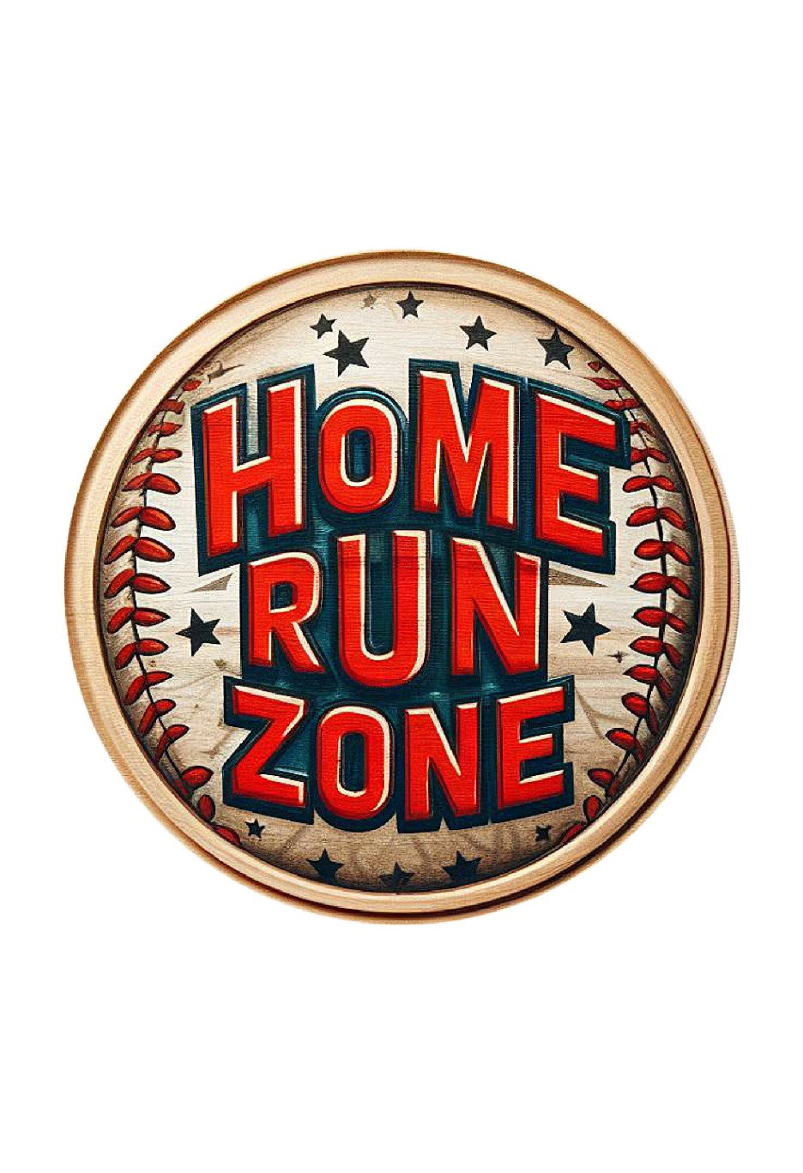 Baseball Sports Sign, Home Run Zone Metal Wreath Attachment, Baseball ...
