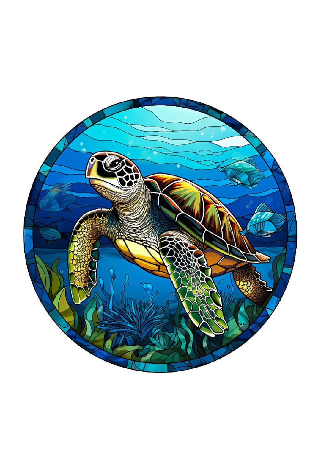 Stained Glass Sea Turtle Beach Sign Beach Wreath Attachment - Etsy