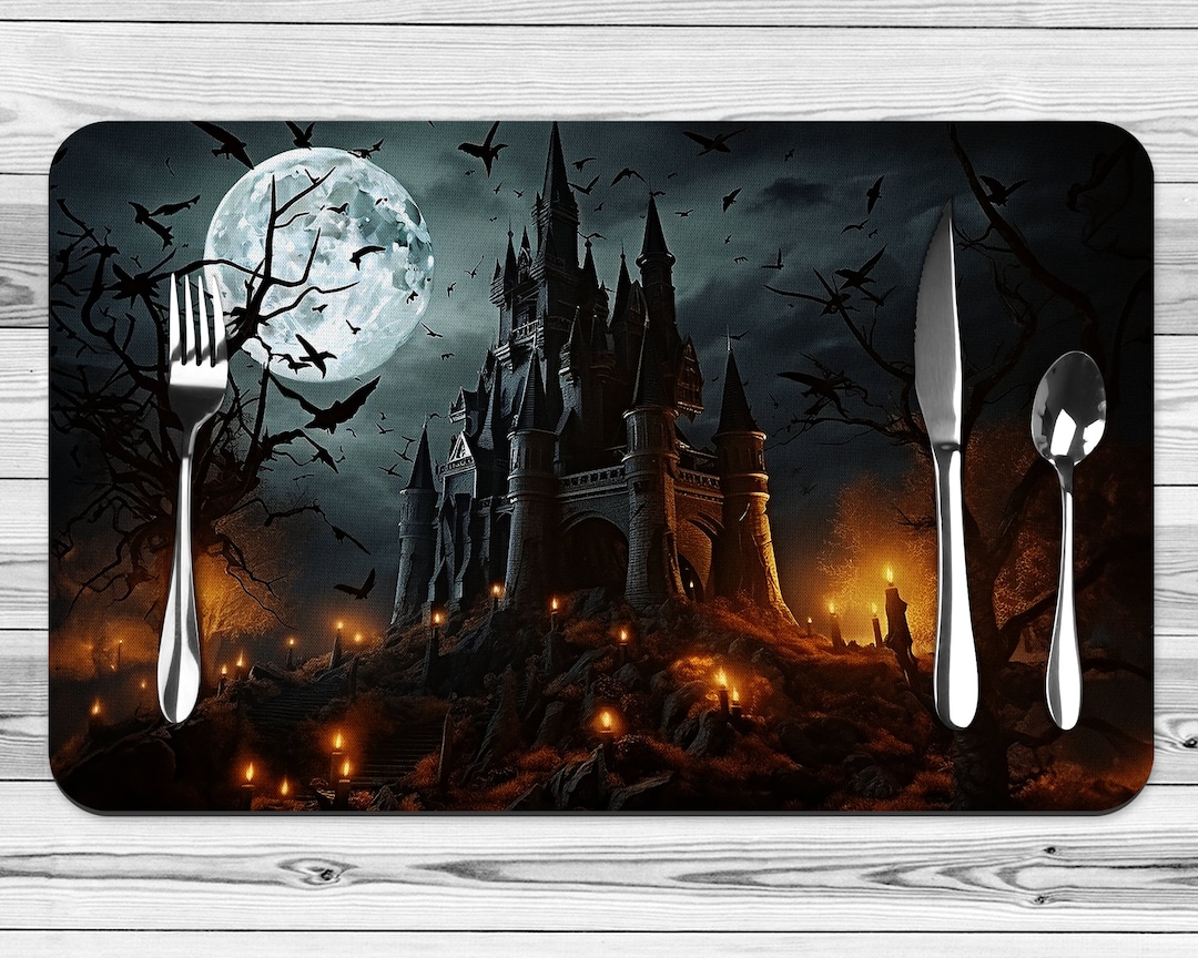 Halloween Spooky Castle Placemats, Spooky Placemats Table Decor ...