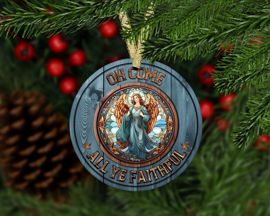 Angel Come All Ye Faithful Ornament, Religious Ornament, Christian ...