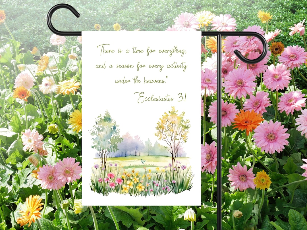 Bible Verse Garden Flag, Religious Yard Decoration, Easter Front Door ...