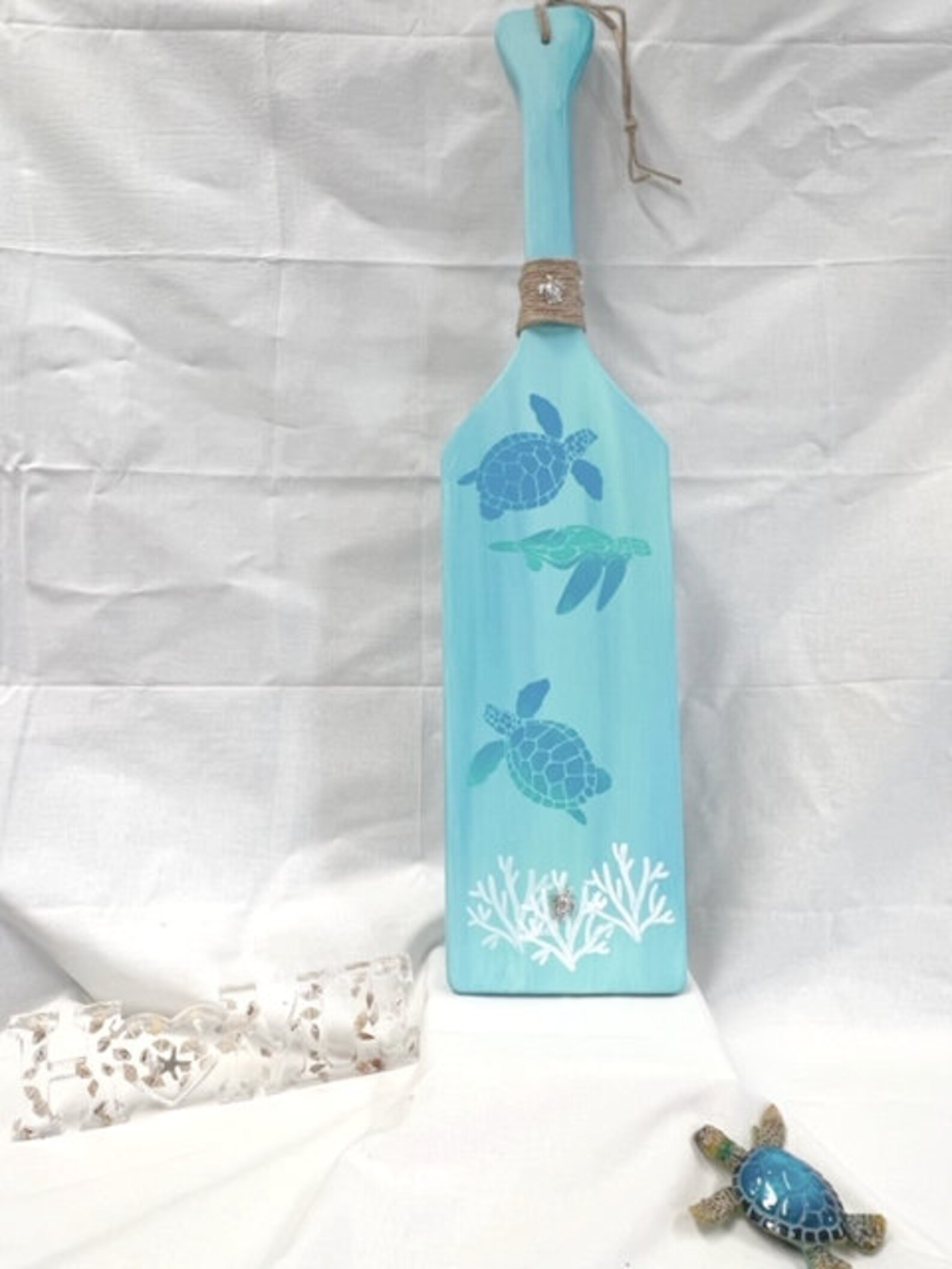 Turtle Wooden Paddle Home Decor Beach Home Decor Coastal | Etsy