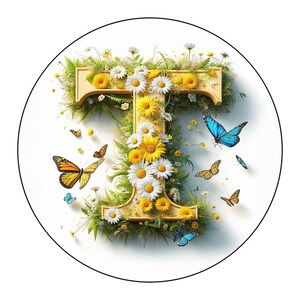 Alphabet Daisy Summer Sign, Monogram Daisy Spring Metal Sign, Spring ...