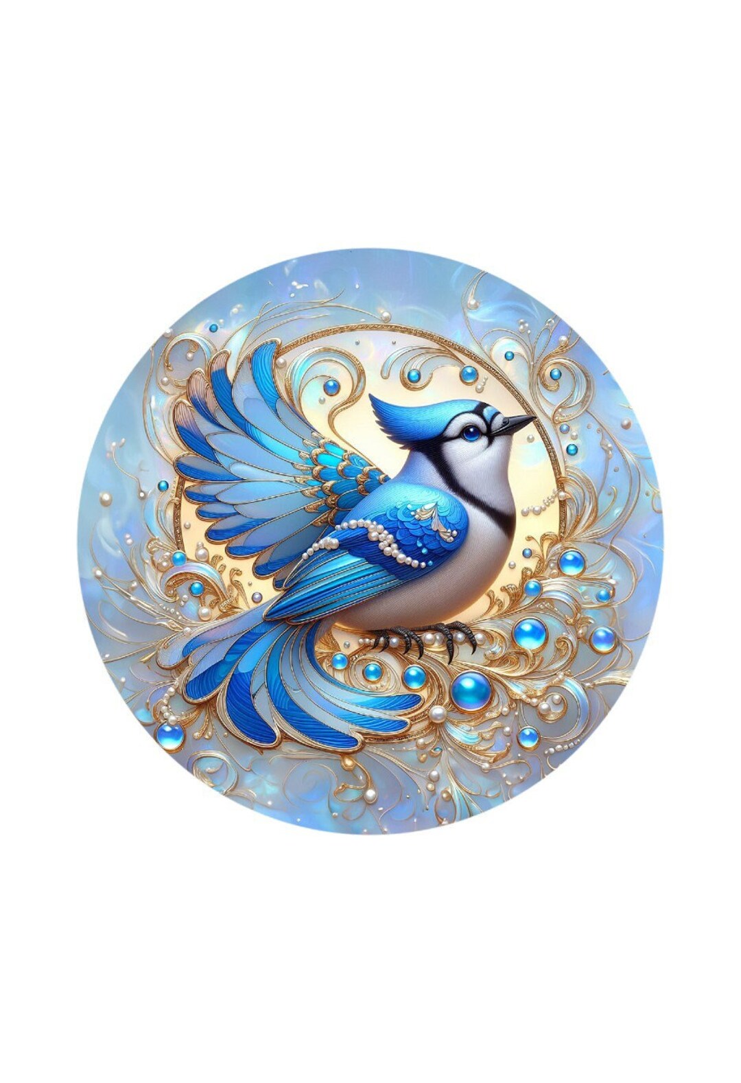 Elegant Blue Jay Sign, Metal Wreath Sign, Nature Sign, Country Decor ...